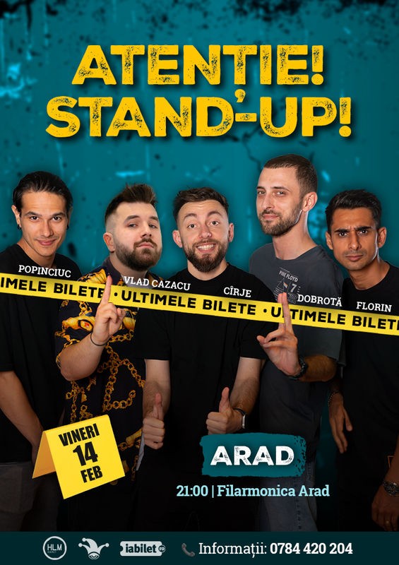 Arad: Stand-up comedy cu Cîrje, Florin, Dobrotă, Popinciuc și Cazacu ...